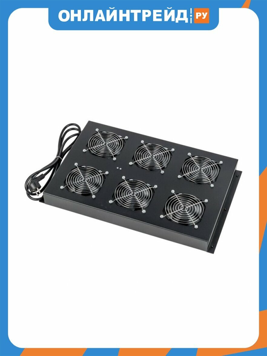 Блок 6-ти вентиляторов в крышу шкафа Lanmaster DCS глубиной 1070/1200 мм (LAN-DC-CB-FAN6-10)