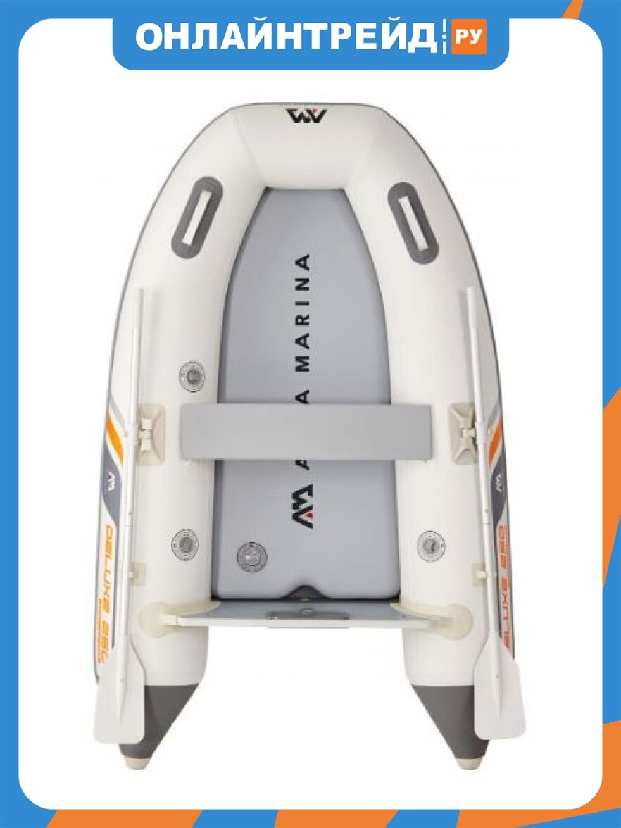 Лодка ПВХ Aqua Marina DELUXE U-TYPE 2.5m, 250х140см, алюм. вёсла, насос, сумка, до 280кг