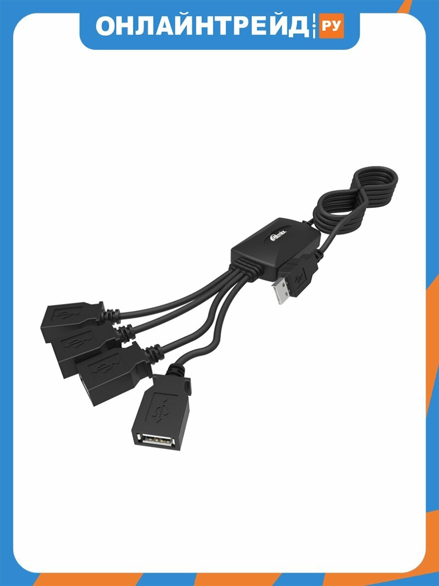 Разветвитель USB Ritmix CR-2405 Black (15119259)
