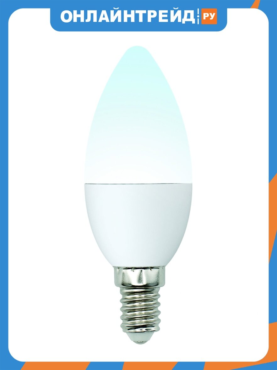 Светодиодная лампа Uniel LED-C37-6W/NW/E14/FR/MB PLM11WH