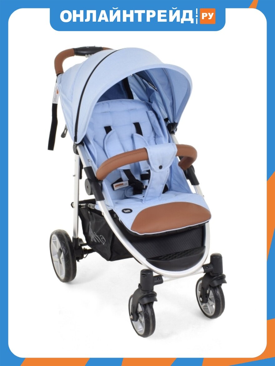 Прогулочная коляска Nuovita Corso Azzurro Argento Cветло-голубой Серебристый