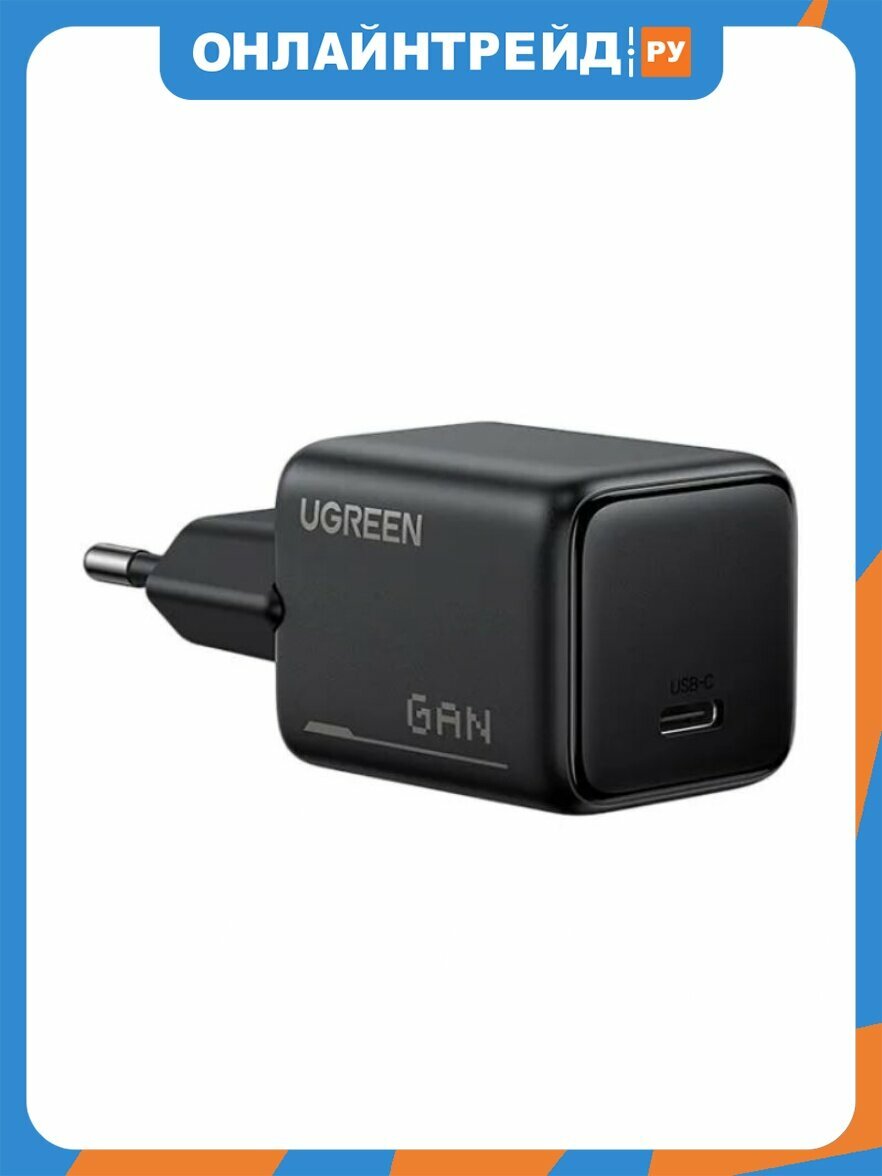 Сетевое зарядное устройство Ugreen X517 25Вт, USB-C, GaN, черный (65736)
