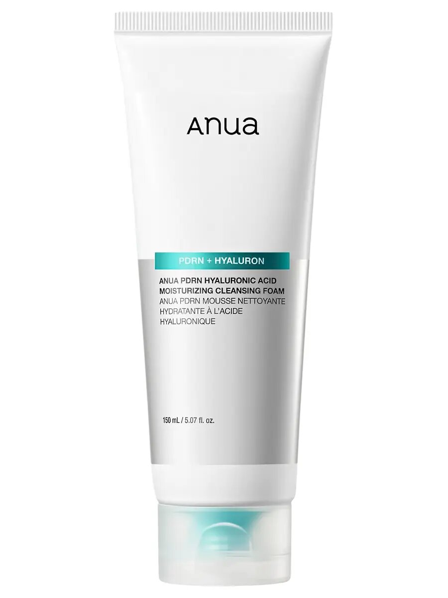 Anua Увлажняющая пенка для умывания с пдрн и гиалуроновой кислотой PDRN Hyaluronic Acid Moisturizing Cleansing Foam 150 мл