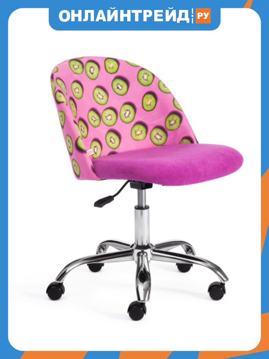 Компьютерное кресло Tetchair MELODY тканьфлок, фиолетовый, Botanica 06 kiwi/138