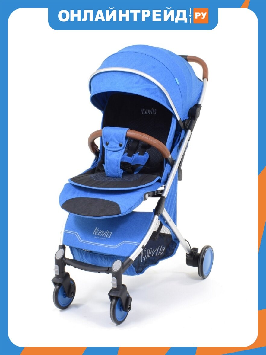 Прогулочная коляска Nuovita Giro, Blu, Argento / Синий, Серебристый