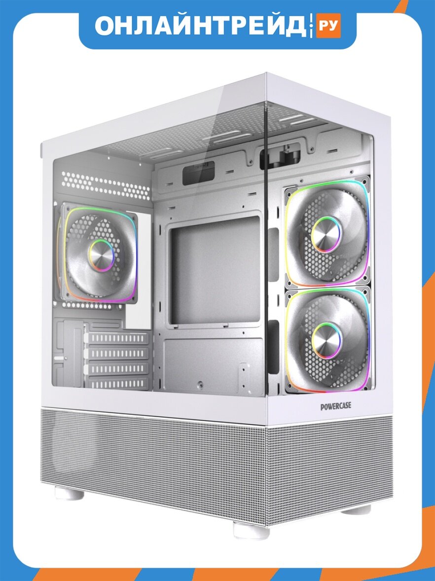 Корпус Powercase Vision Micro M2 ARGB, белый (CVMWM2-A3)