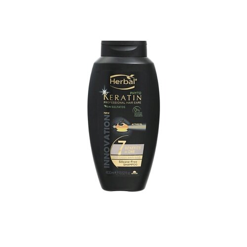 HERBAL Шампунь фито-кератин Комплекс 7 аминокислот антивозрастное действие Keratin Professional Hair Care Shampoo, 400 мл