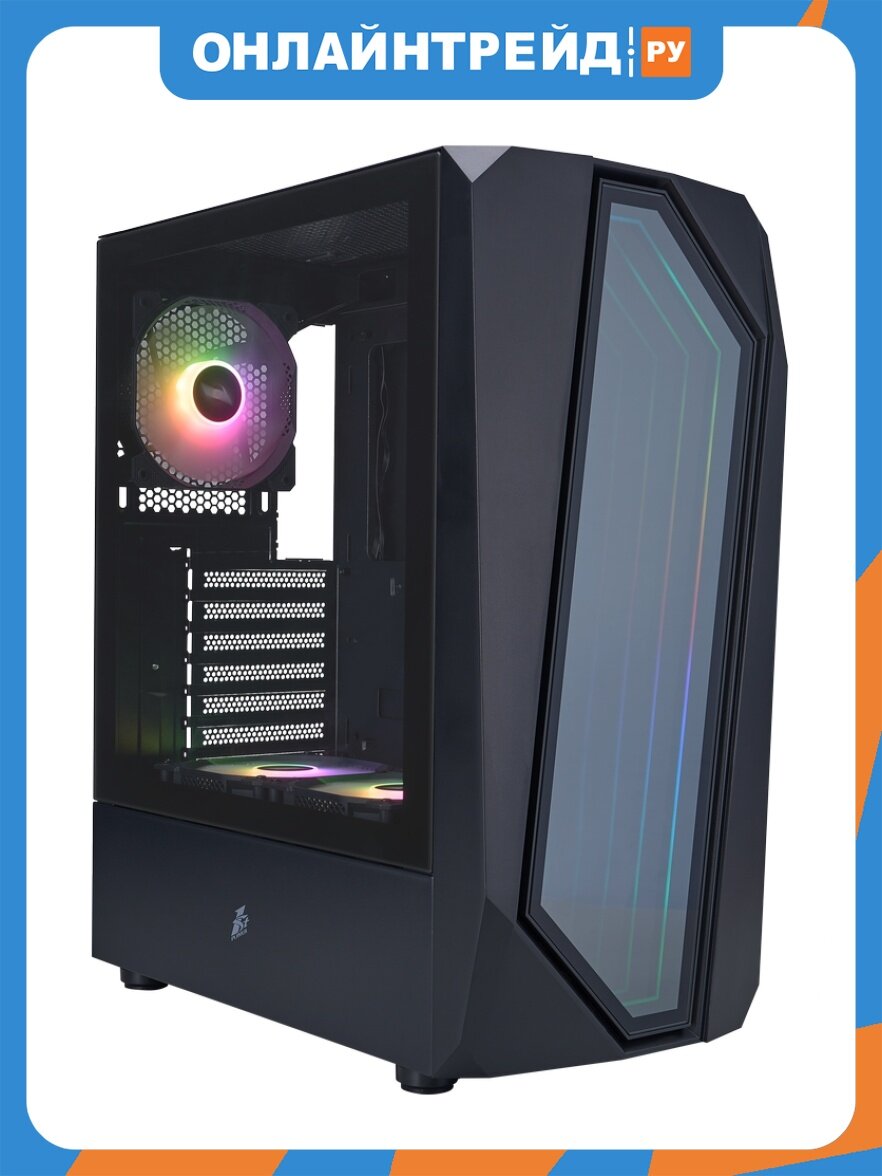 Корпус 1STPLAYER INFINITE SPACE IS6 ARGB, черный (IS6-BK-2F7R-1F7)
