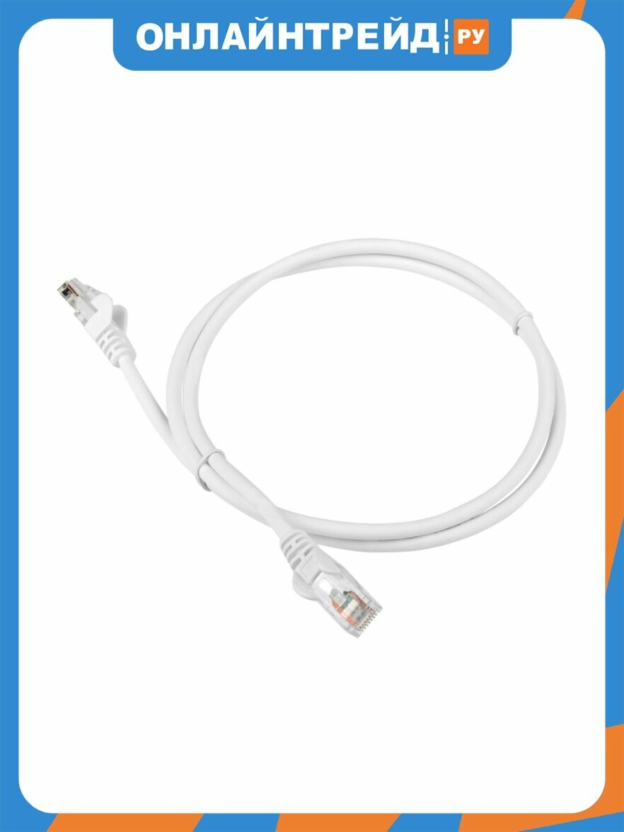 Патч-корд Lanmaster RJ45 - RJ45, 4 пары, UTP, категория 5е, 0.3 м, белый, LSZH