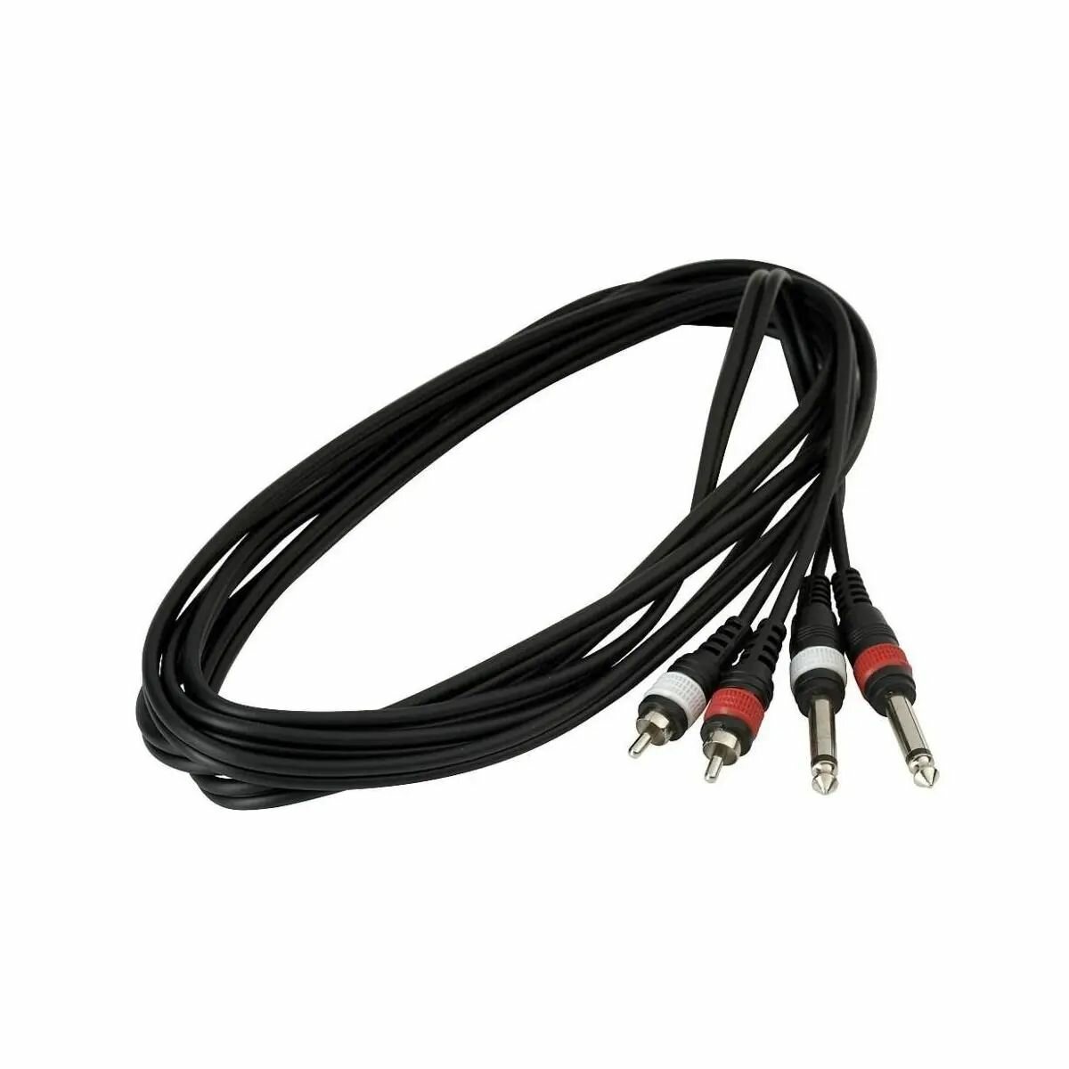 Коммутационный кабель Rockcable RCL 20934 D4 2 x RCA (M) - 2 x jack 6.3 (M), 3 м