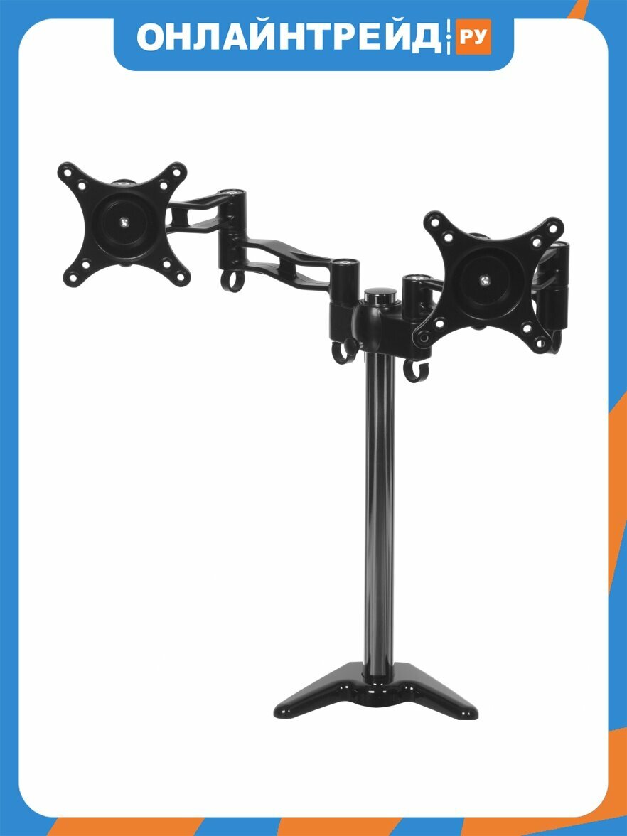 Кронштейн для мониторов Cactus CS-VM-D08-BK черный 13"-27" макс.8кг настольный