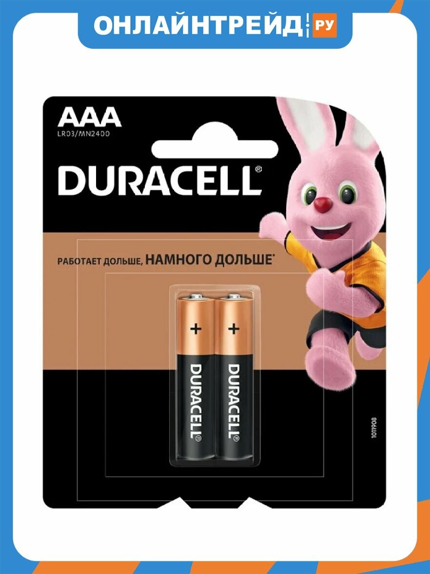 Элемент питания Duracell Basic LR03-2BL AAA бл 2