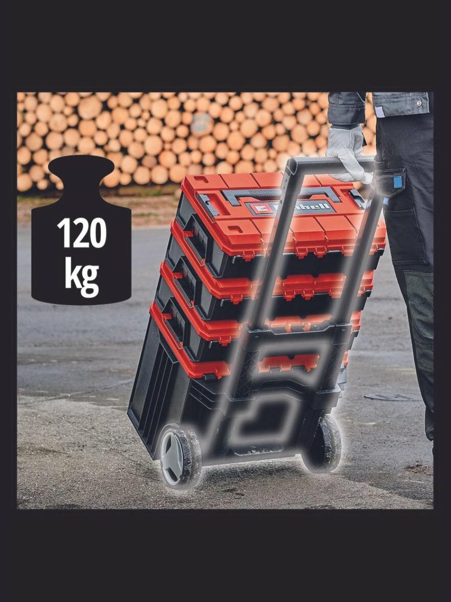 Кейс для инструмента Einhell E-Case L с колесами (System Box) 4540014 — фото 1