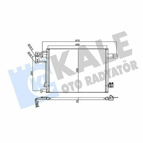 Радиатор кондиционера (18mm) jeep wrangler iii 2.8 crd 3.0 07> 55056726aa / k55056726aa Kale 358060