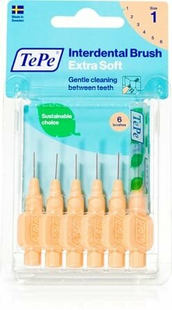 Межзубные ершики TePe Interdental Brush Extra Soft, оранжевый, 0.45 мм, 6 шт