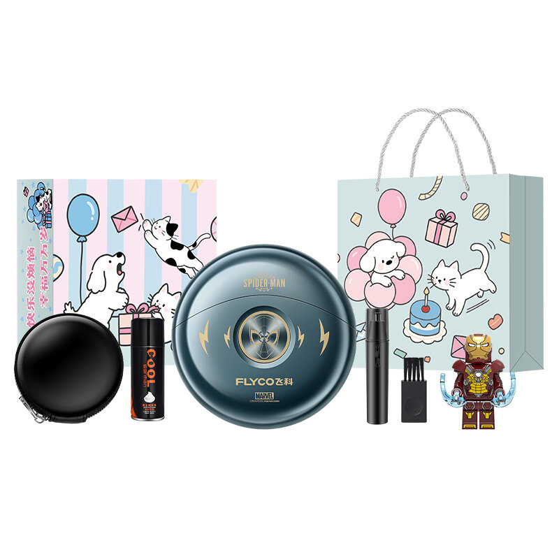 Электробритва роторная мужская FLYCO FS893 серебристая, FS893 Silver "Soft and Adorable" Healing Box
