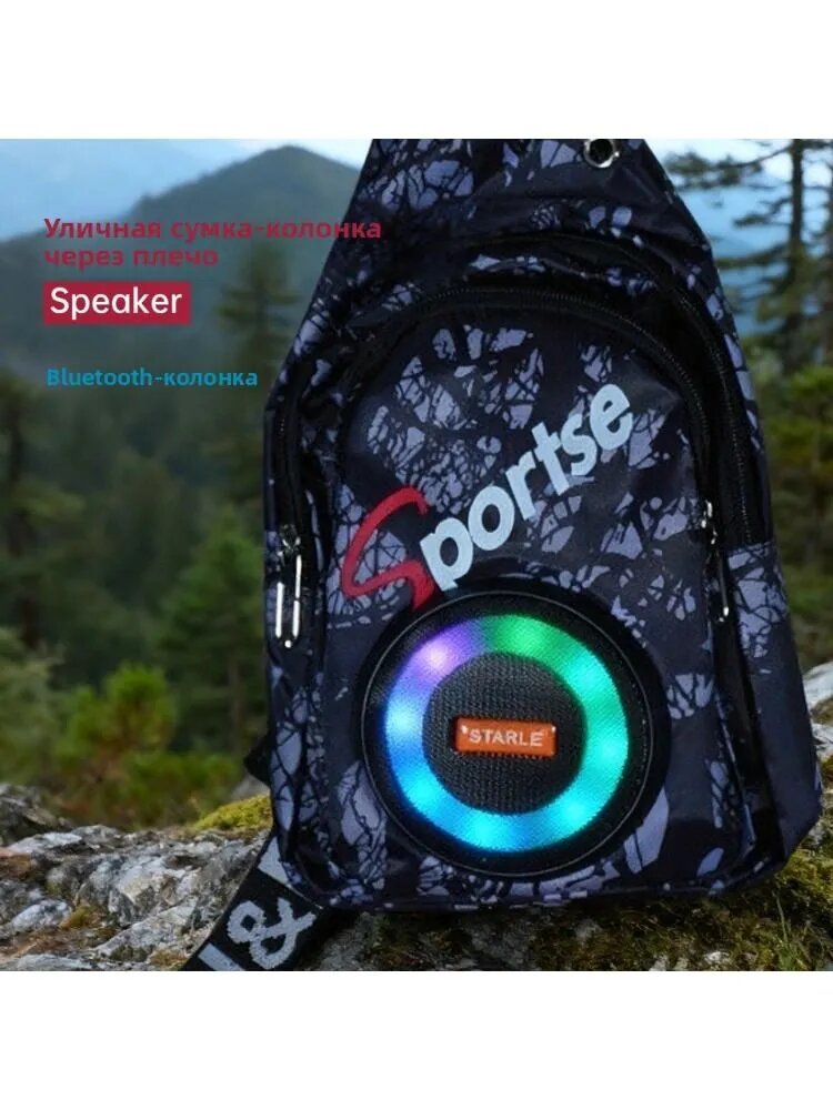 Рюкзак SHANGXINPIN мужской синий с Bluetooth 5.3 и USB-выходом — фото 1