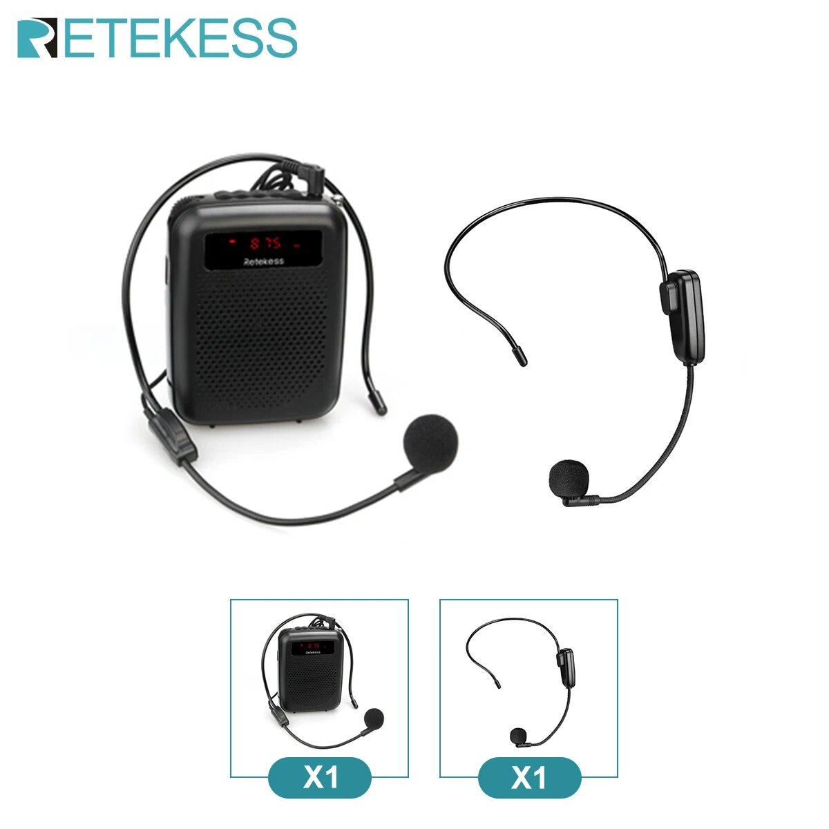 RETEKESS PR16R Портативный микрофон-гарнитура TT123-PR16R