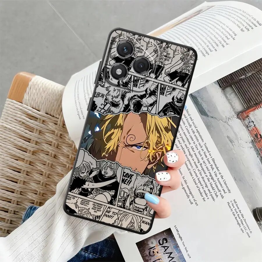 Новый черный чехол для телефона Ones Pieces Luffys Anime для Honor 200 400 Lite X7c Honor X8a, Mix06