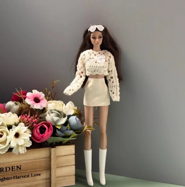 Юбка для кукол BB FR 1/6 Бежевый, KD38 clothes only