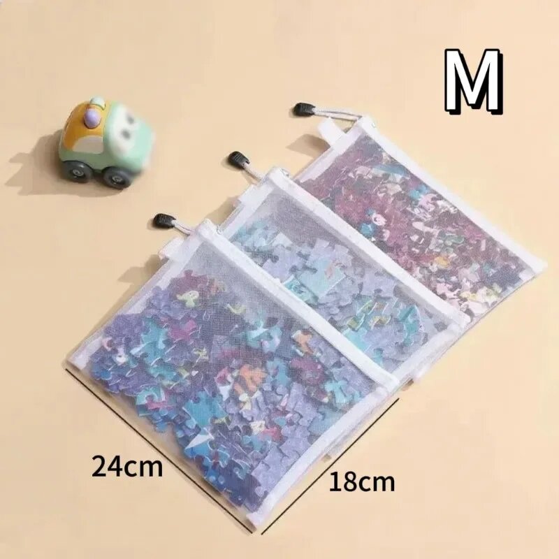 Прозрачные сетчатые сумки для хранения игрушек 4PCS, M 24X18CM