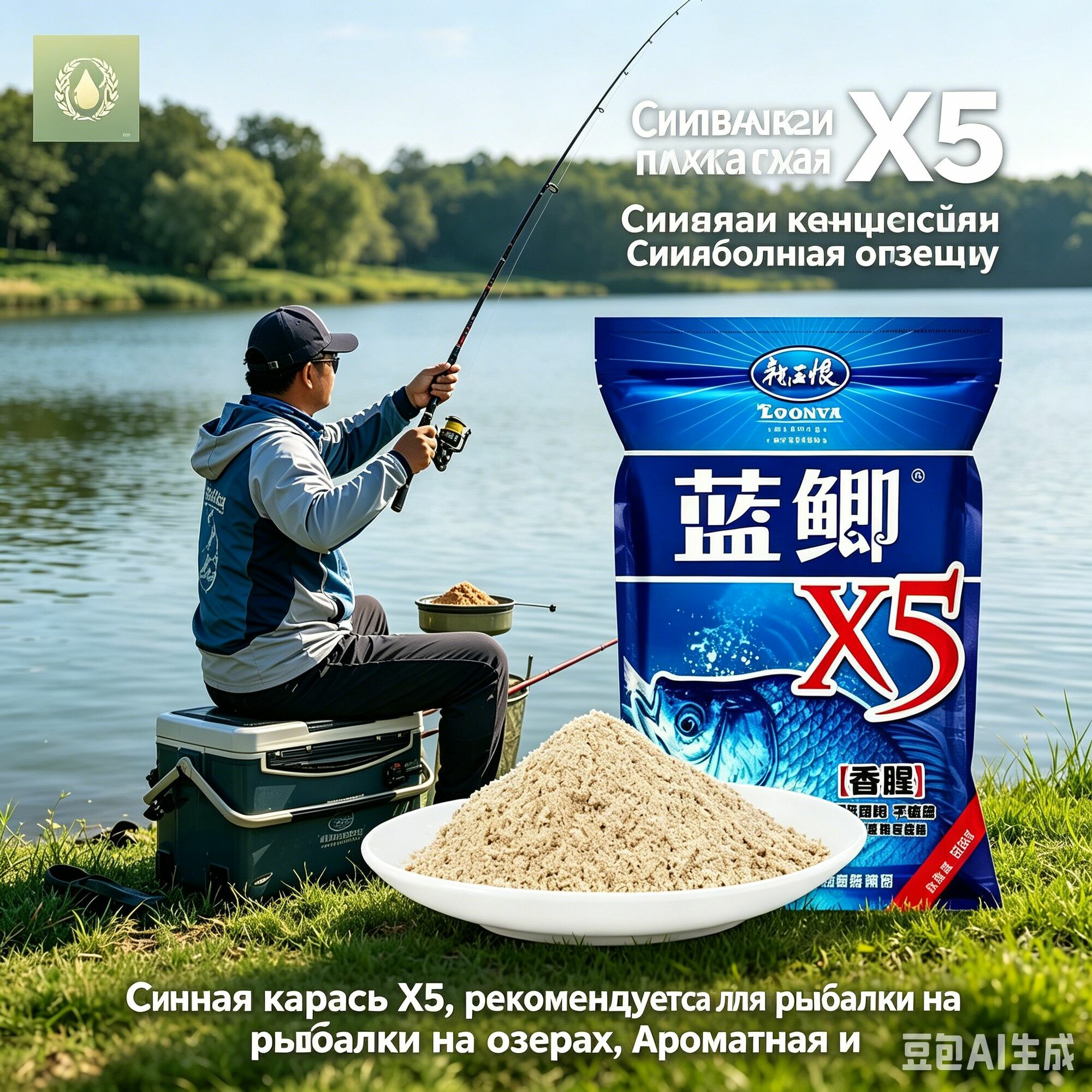 Универсальная приманка для дикой рыбалки "Полевая Синяя Карась", сильный аромат, быстрое клёв