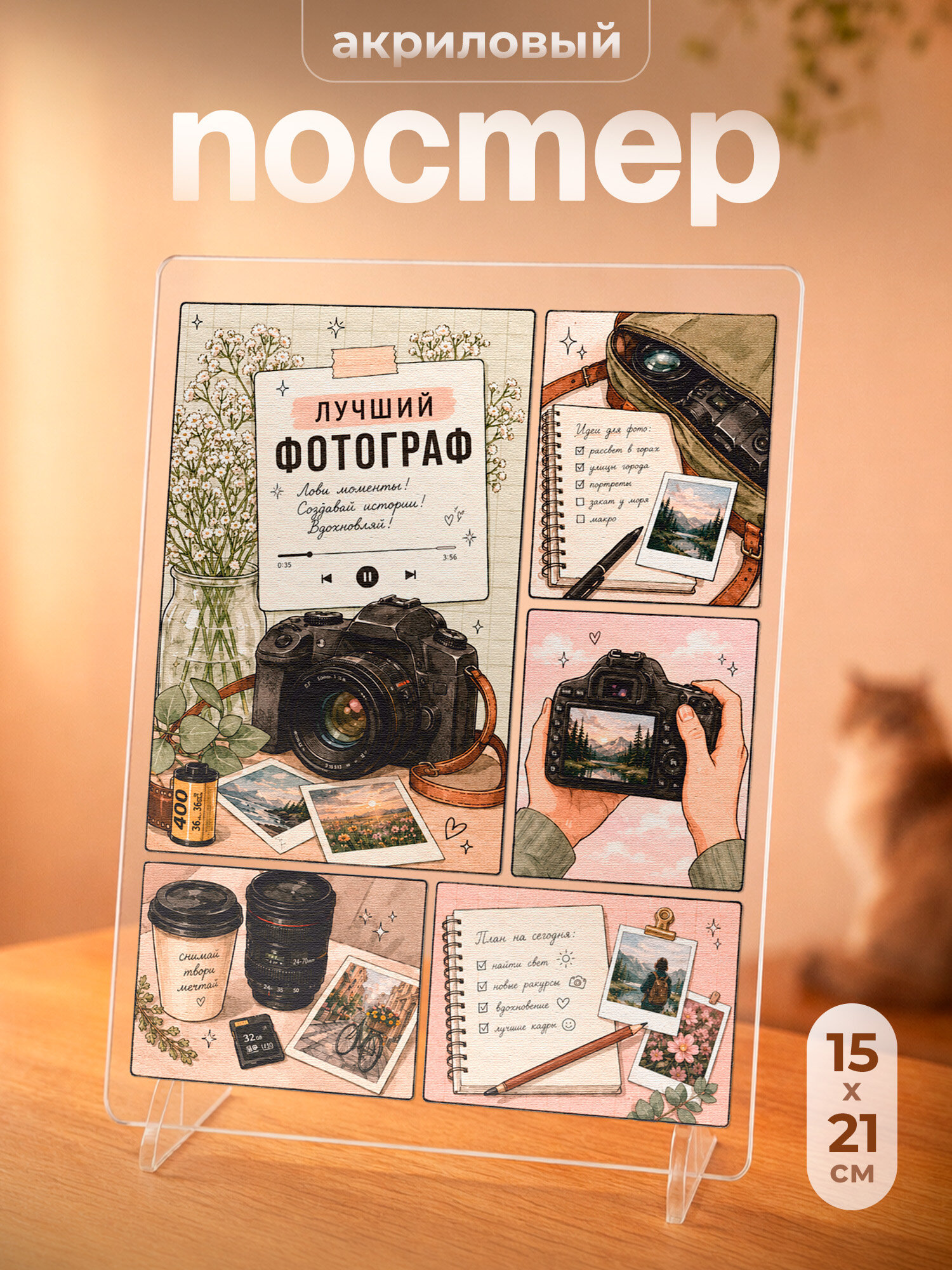 Постер на подставке подарок ко дню фотографа