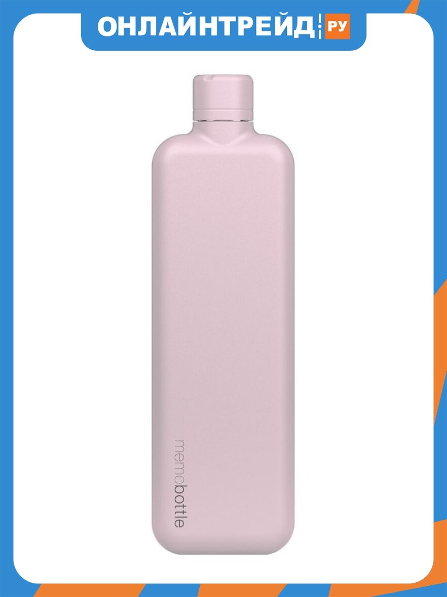 Бутылка для воды Memobottle Slim, из нержавеющей стали, розовый