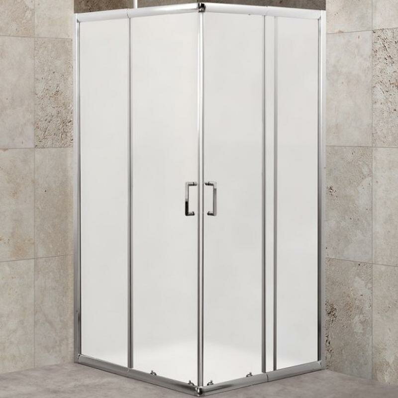 Душевой уголок BelBagno Unique 100х100 UNIQUE-A-2-85 100-M-Cr профиль Хром стекло матовое