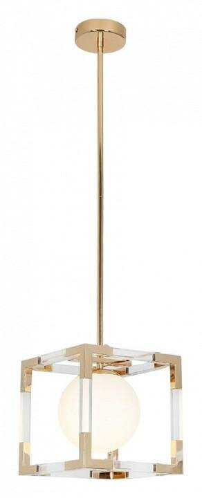 Светильник на штанге LUMINA DECO Bosco LDP 6025-1 GD цвет плафона подвески Белый, цвет арматуры Золото, Прозрачный