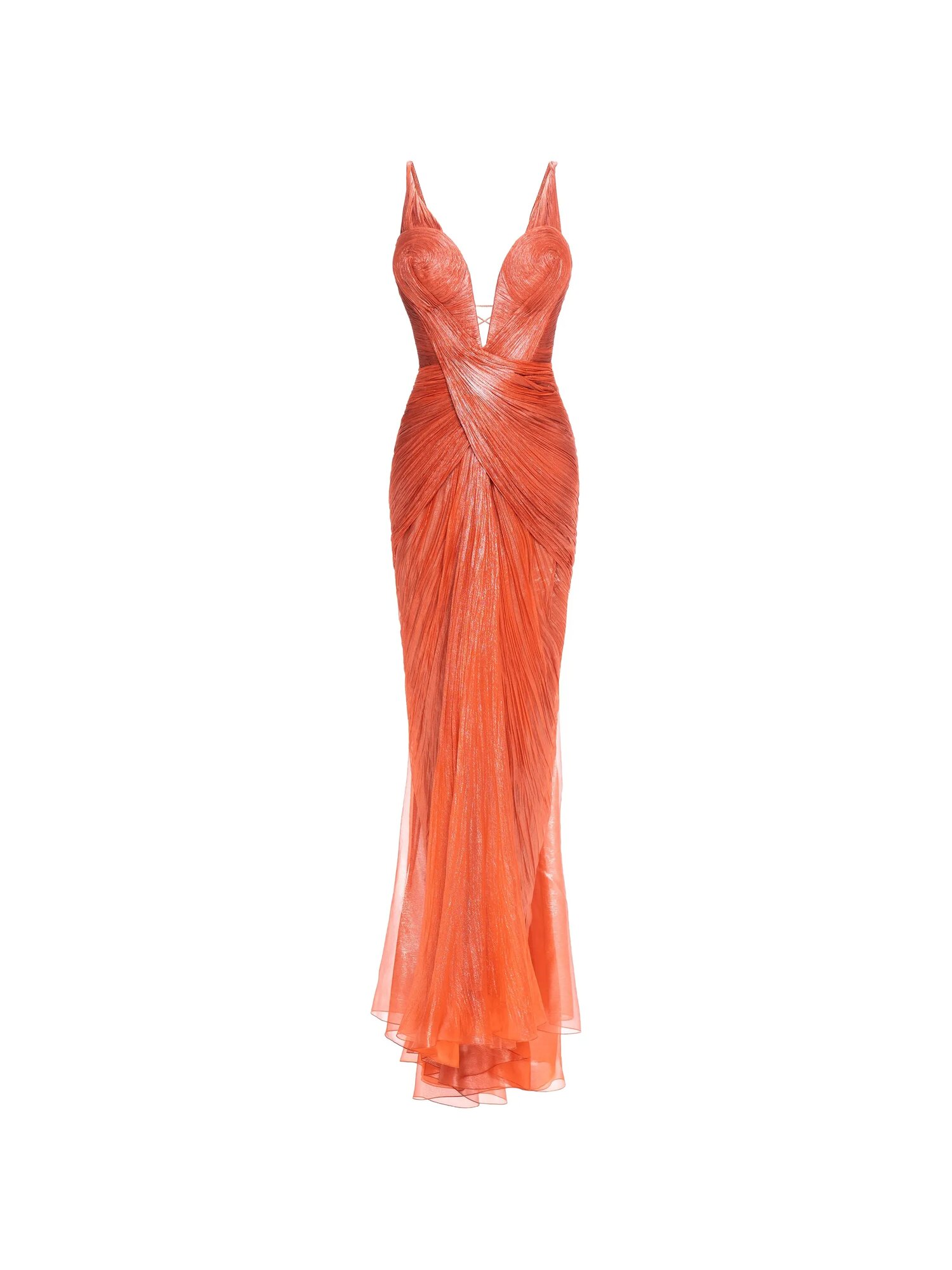 Платье Corinna draped lace-up maxi dress