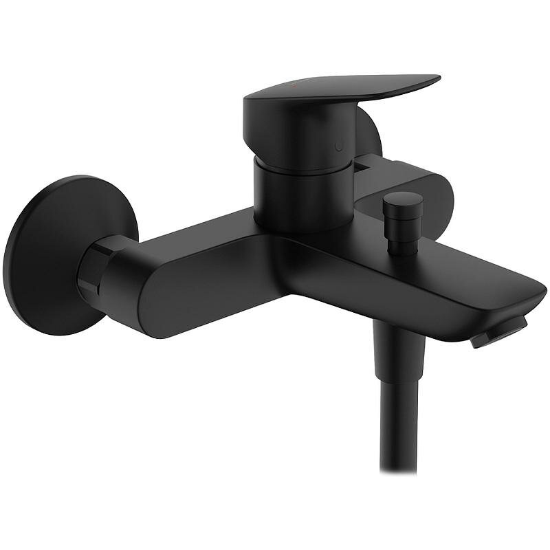 Смеситель для ванны Hansgrohe Logis 71400670 черный матовый, рычажное управление, латунь