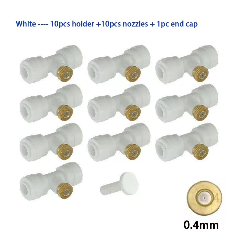 Латунные противотуманные сопла для системы орошения 10 шт. White 0.4mm