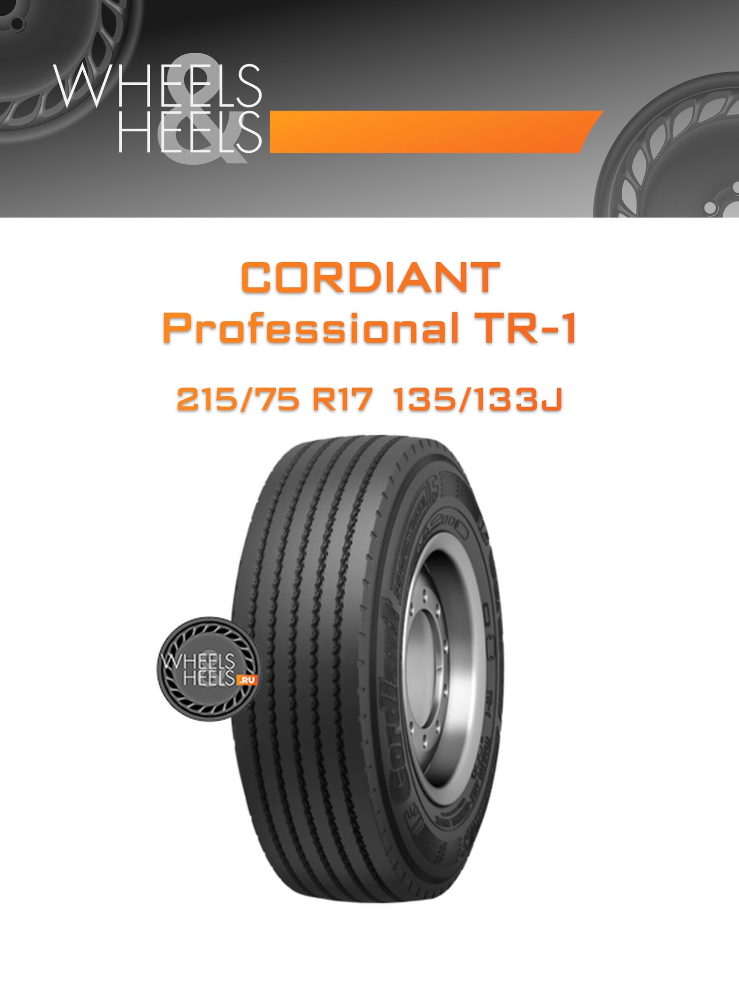 Шина автомобильная Cordiant Professional TR-1 215/75 R17.5 135/133J ALLSEASON, всесезонная, универсальная