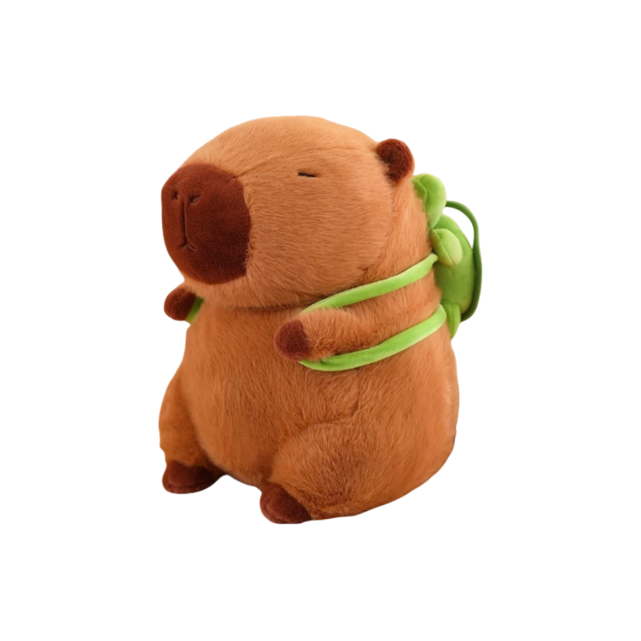 Плюшевая игрушка унисекс MENGSHUQI Черепаха Рюкзак Капибара, Turtle Capybara, 35CM EU