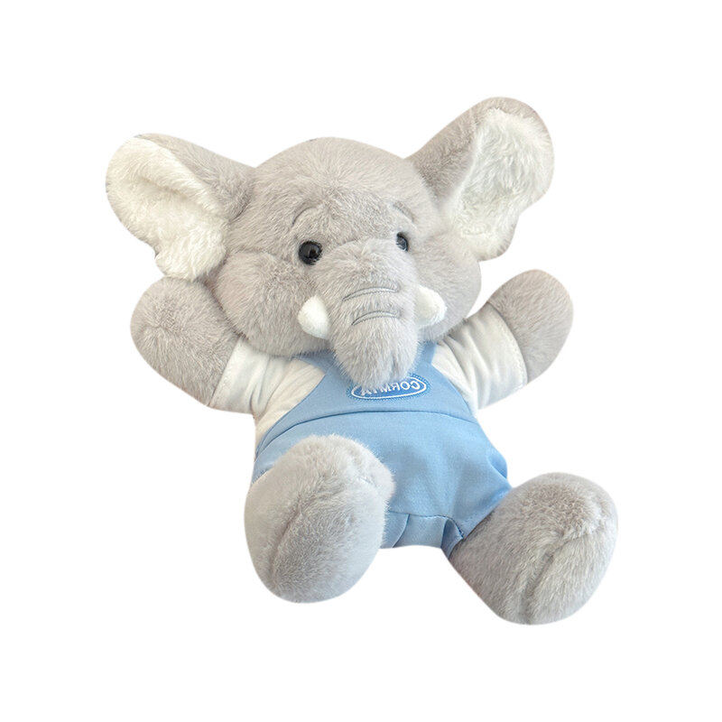 Комбинезон унисекс MENGMENGBUNNY куклы-слоники Плюшевая кукла, Blue Overalls Elephant, 32CM EU