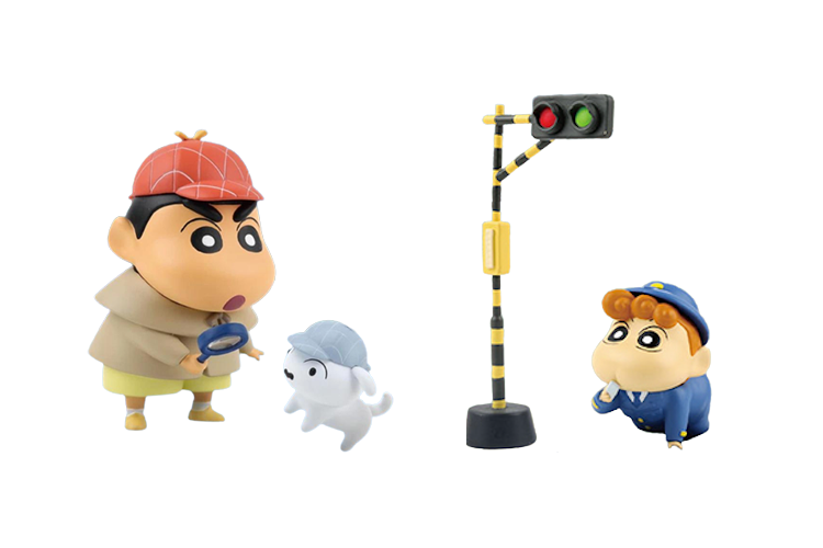 Игрушка унисекс 52TOYS Crayon Shin chan Профессиональная коллекция 2, Confirmation model - detective + traffic police Aoi (unboxing and unpacking)