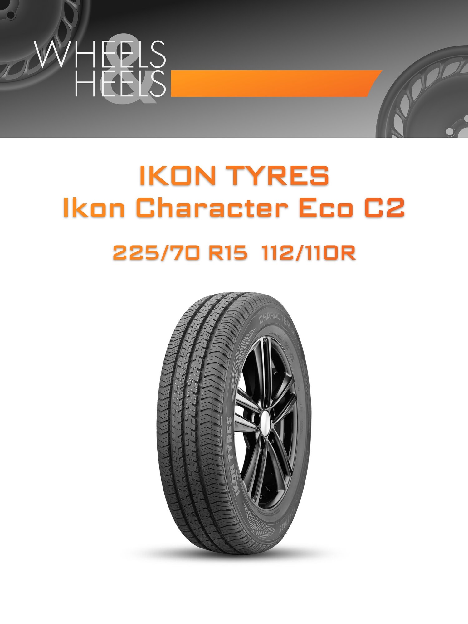 Шина автомобильная Ikon Tyres Ikon Character Eco C2 225/70 R15 112/110R SUMMER, летняя, универсальная