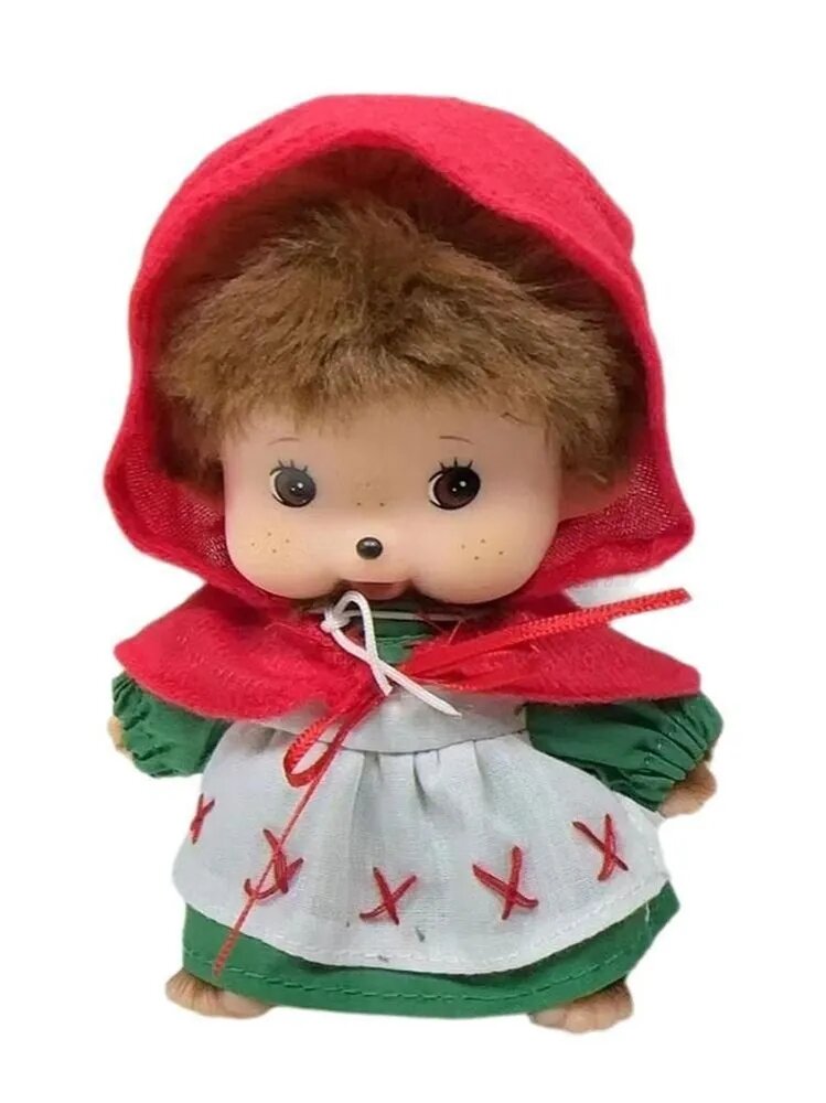 Monchhichi Monkiki Плюшевая кукла Красная Шапочка Игрушка в подарок 15 см