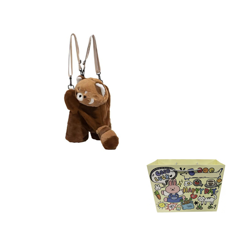 Плюшевая кукла-енот унисекс ASUDI, Raccoon Crossbody Backpack