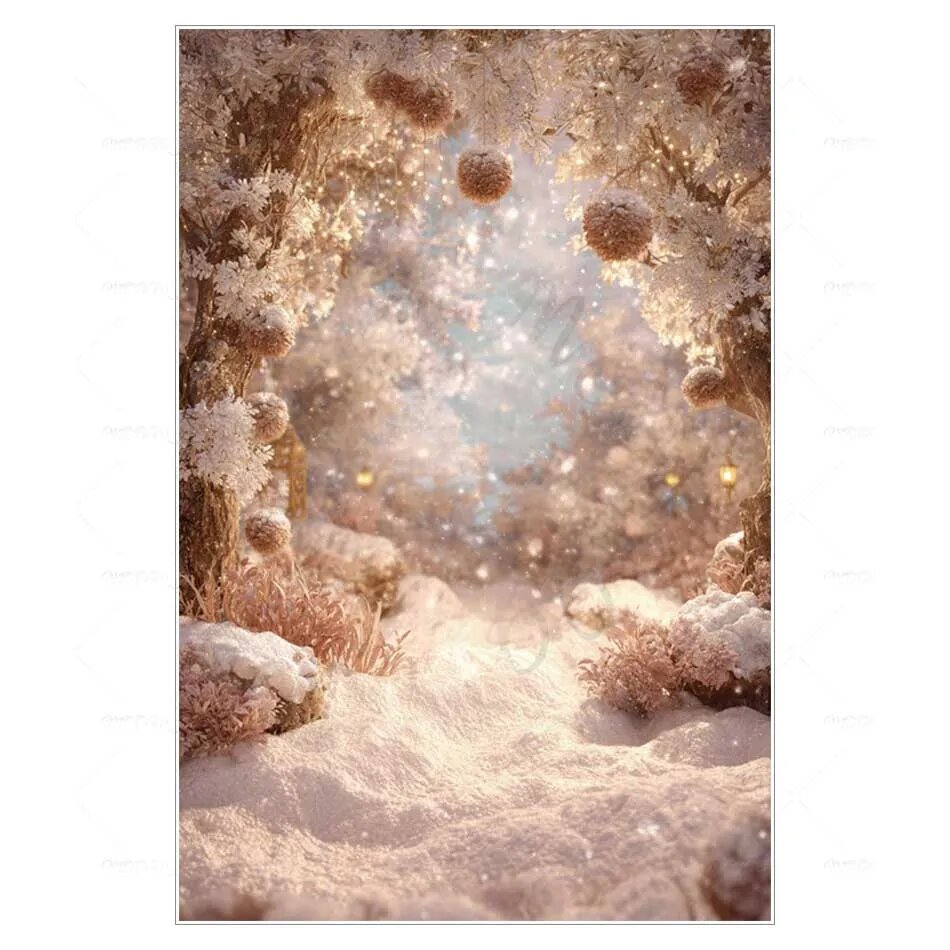 MOON.QG виниловый фотофон "Enchanting Snowy Woodland" 40x60cm, JJDT00592