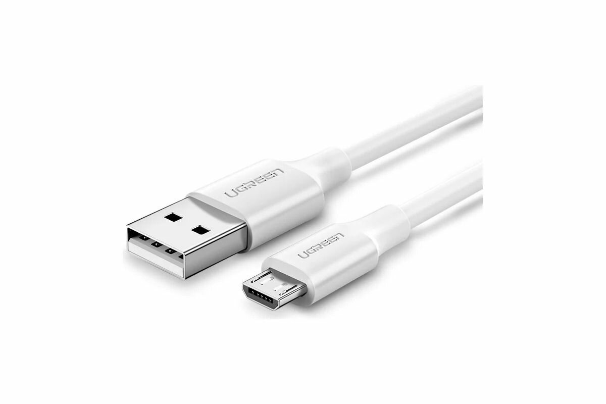 Ugreen Кабель для мобильных устройств USB 2.0 Type-A/Micro-USB 2.0 Type-A, 1 м, белый