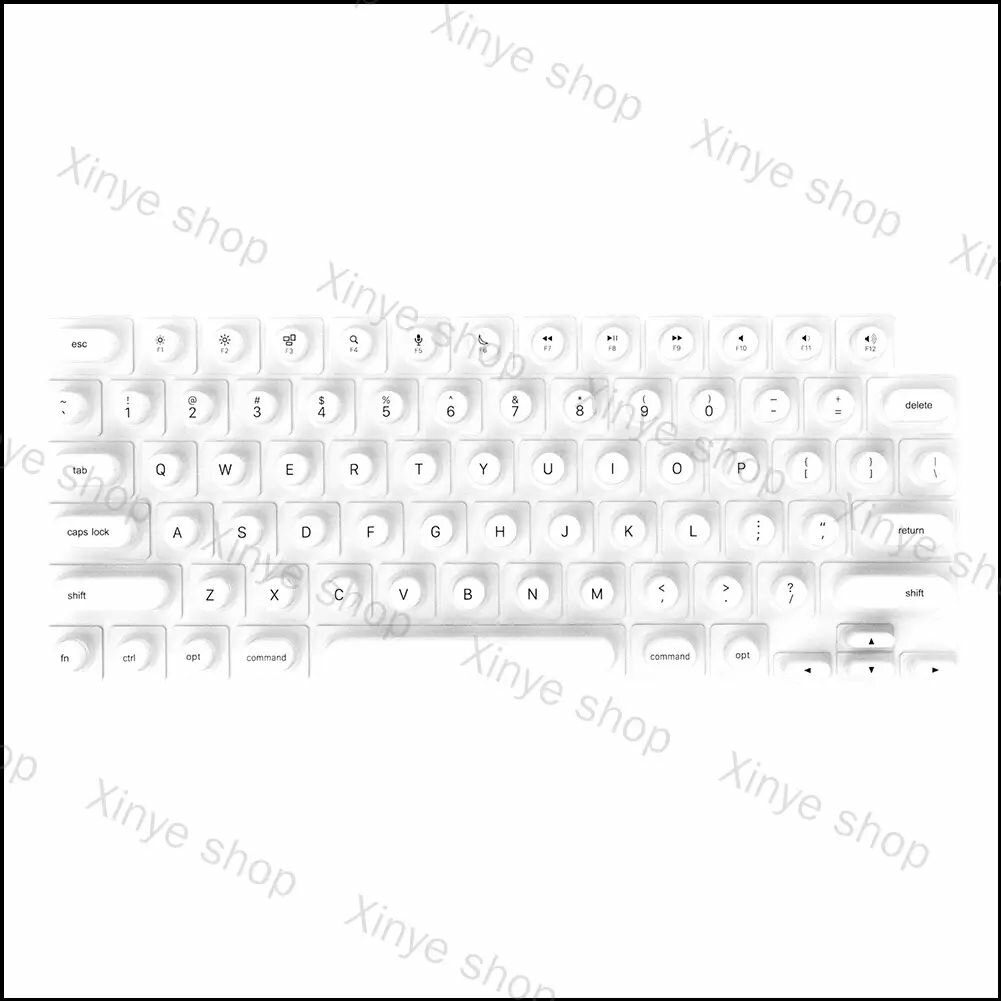 Клавиатура проводная Keyboard Cover for Long Nails, Английская раскладка, белый