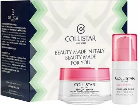 Collistar - Набор: Idroattiva+ Deep Moisturizing Set Глубоко увлажняющий крем 50 мл + гидрогель для увлажнения кожи вокруг глаз 15 мл