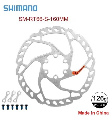 Тормозной диск Shimano Deore RT26 RT56 RT66 160/180 мм 6 болтов RT66-160mm