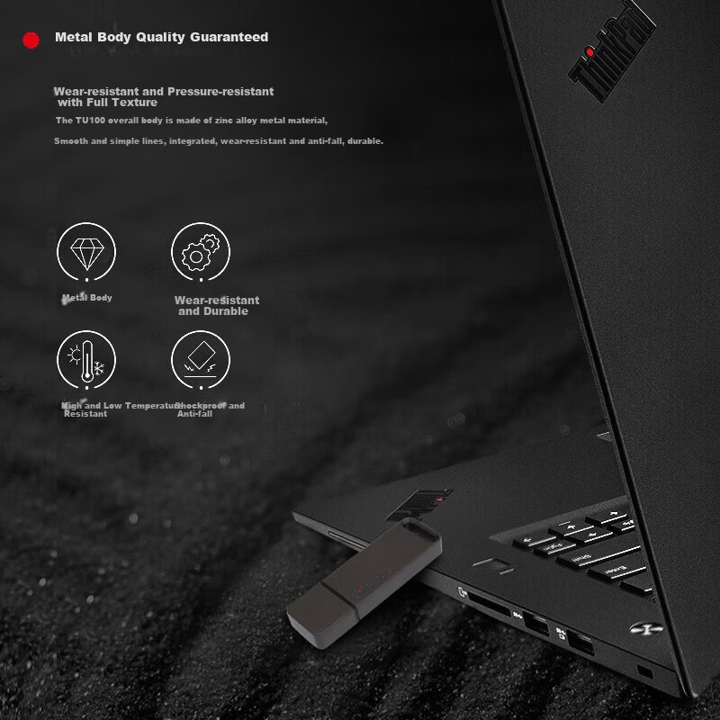 Thinkplus Lenovo TU100 Серией 256 ГБ USB3.1 Бизнес Мини Металлический Флешка Серый Ёмкость：256 ГБВерсия：TU100