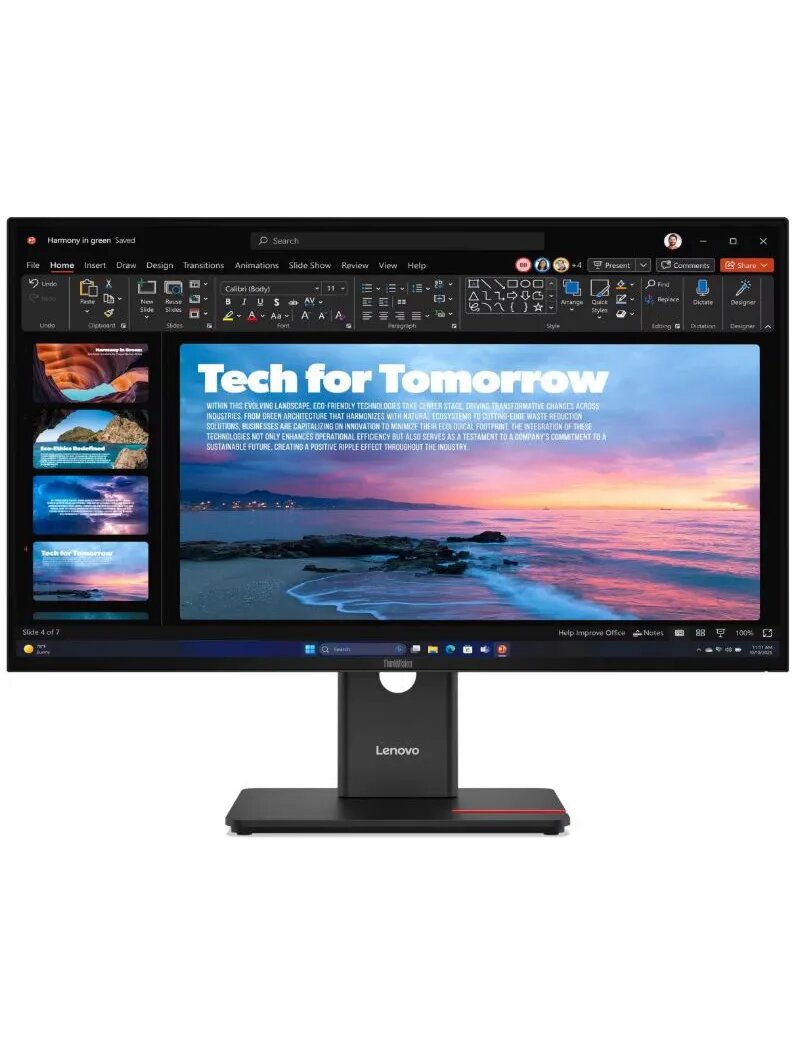 Монитор 27" Lenovo, T27QD-40, IPS, 120Гц, 16:9, Черный