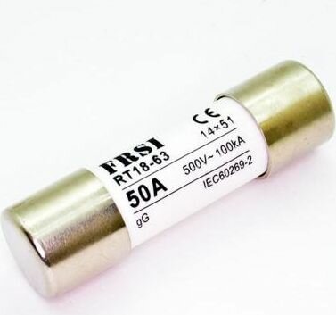 Предохранитель FRZ RT18-63 500V 50A GG Предохранитель с характеристикой gG 50А 500В AC 14x51мм 1шт