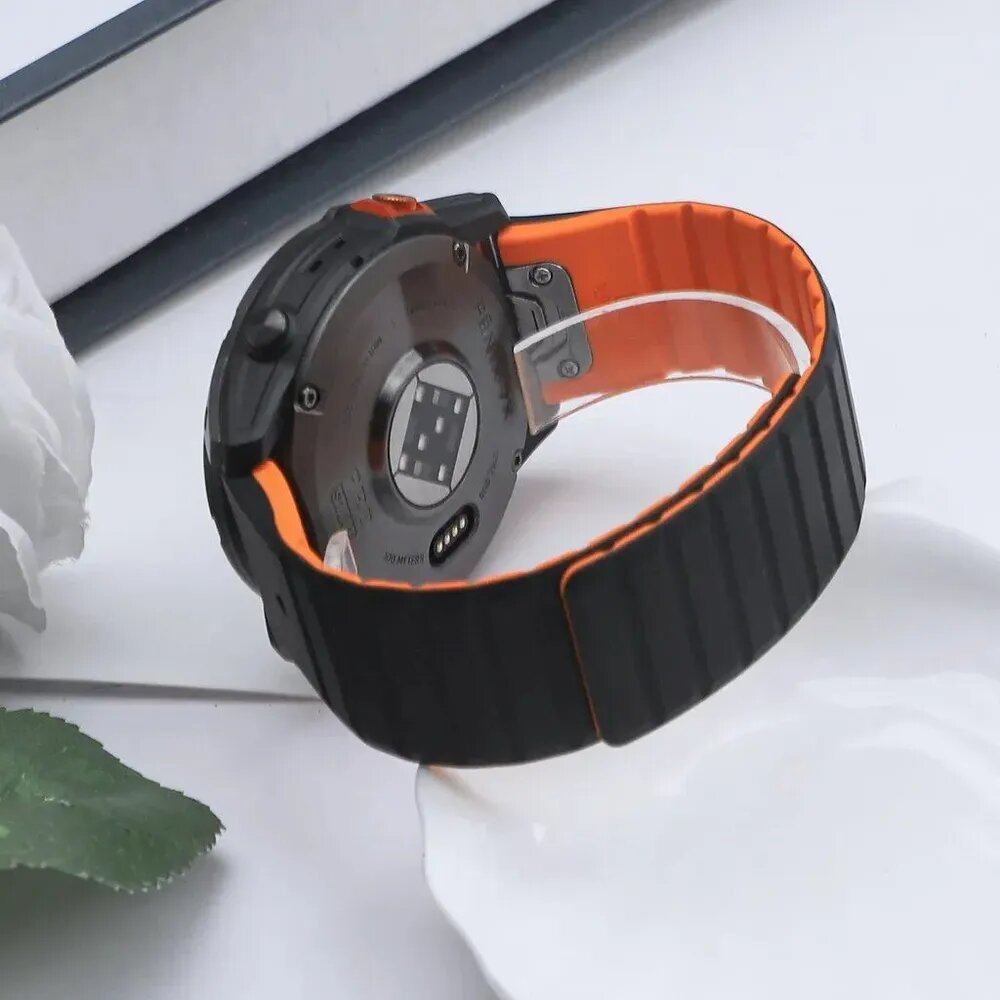 22 26 мм Garmin Fenix 6 6X Pro 7 7x 5X 5 Pro Gen 2 Магнитный силиконовый ремешок Enduro 2 Descent Mk1 Браслет