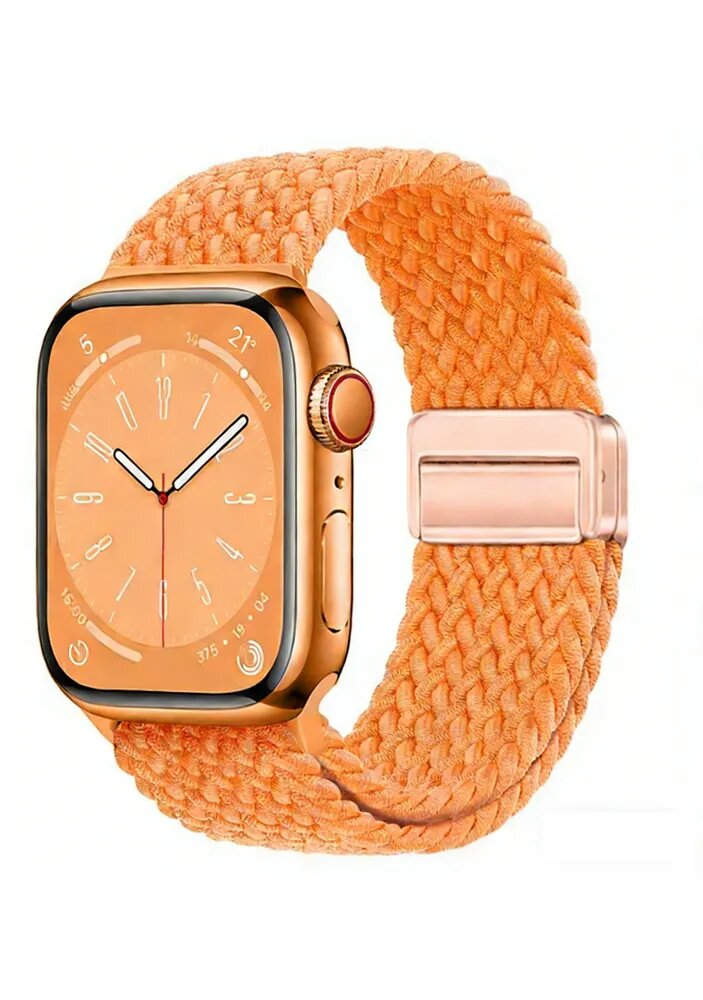 Тканый эластичный ремешок, совместимый с моделями Apple Watch 38/40/41/42/44/45/46/49 мм. Подходит как для мужских, так и для женских моделей часов. Мягкий нейлоновый спортивный эластичный ремешок